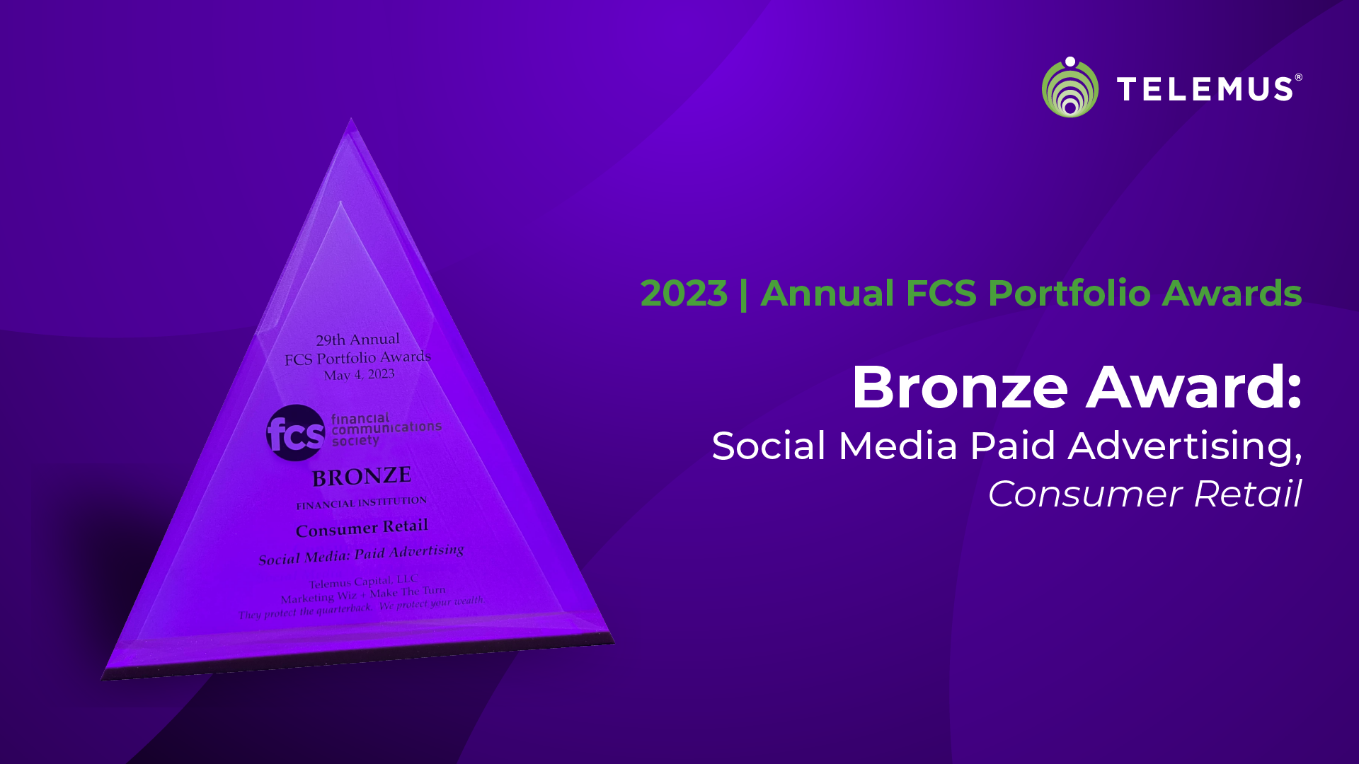 Telemus Named Winner At The 29th Annual FCS Portfolio Awards